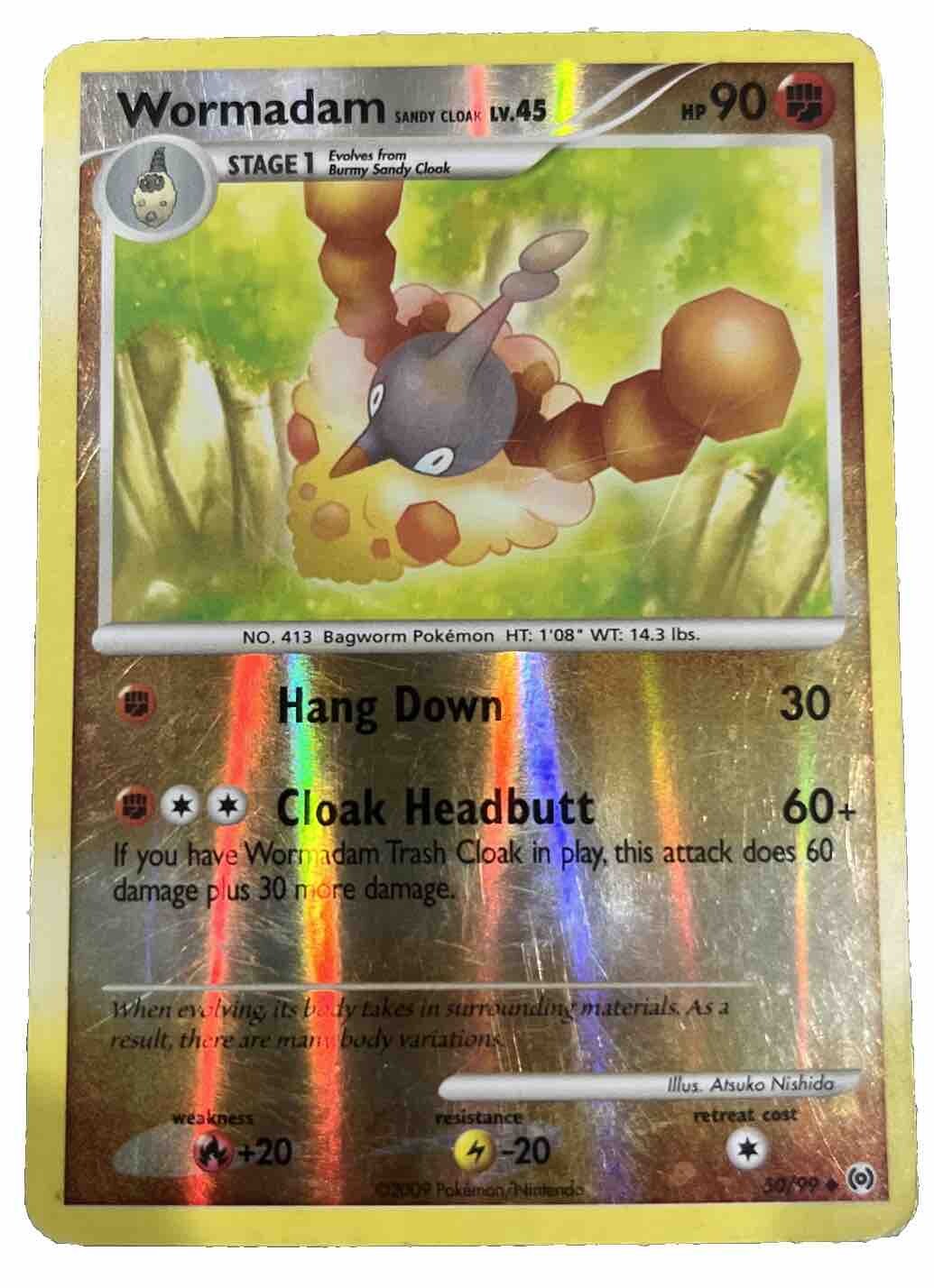 Pokémon TCG Wormadam Sandy Cloak Arceus 50/99 Reverse Holo Uncommon ...