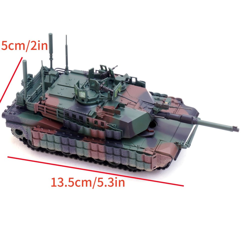 13.5cm Diecast 1/72 US M1A2 TUSK II Abrams Main Battle Tank Model Collection | eBay