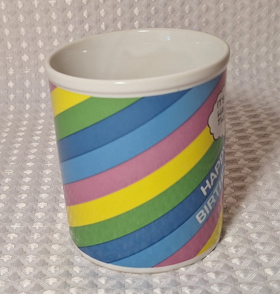 Vintage 1978 Garfield Happy Birthday Mug Cup Comic Humor Jim Davis | eBay