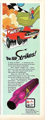 1970 small Print Ad of Arvin ASP High Performance Muffler Johnny ...