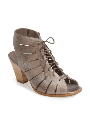 $350 Paul Green Cosmo Peep Toe Sandal Bootie CAYANNE Smoke Metallic 5.5 ...