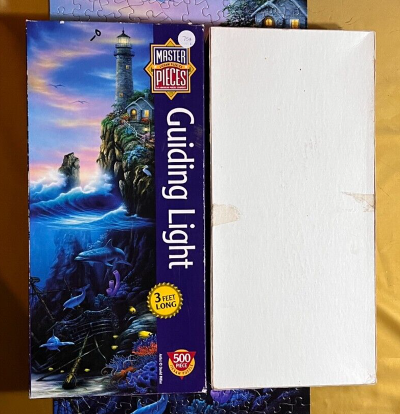 Master Pieces Jigsaw Puzzle, Guiding Light, complete, 500 pc., 12" x 36 ...