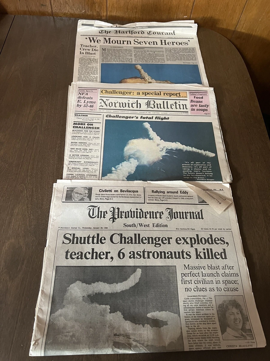Space Shuttle Challenger Newspaper