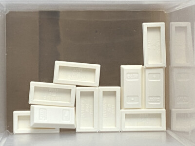 LEGO Parts - White Minifigure, Utensil Ingot / Bar - No 99563 - QTY 10 ...