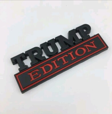 2pc For TRUMP EDITION Red Black emblem Badges | eBay