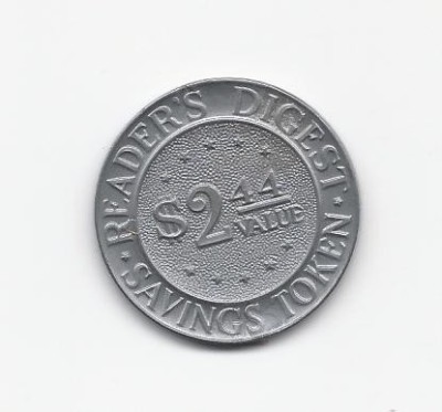 Reader's Digest Plastic Saving Token $2.44 | eBay