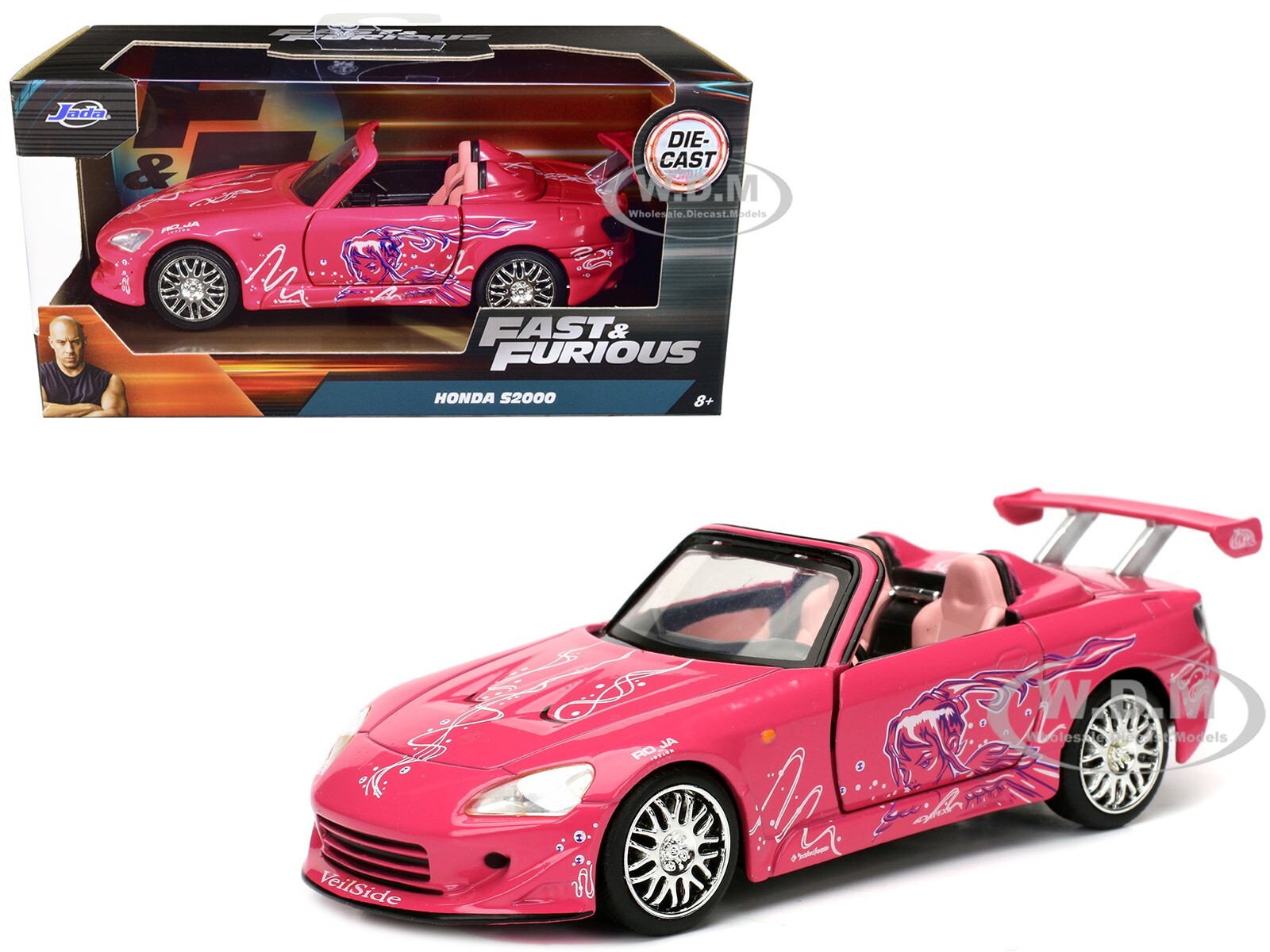SUKI'S HONDA S2000 CONVERTIBLE PINK "FAST & FURIOUS" 1/32 DIECAST JADA ...