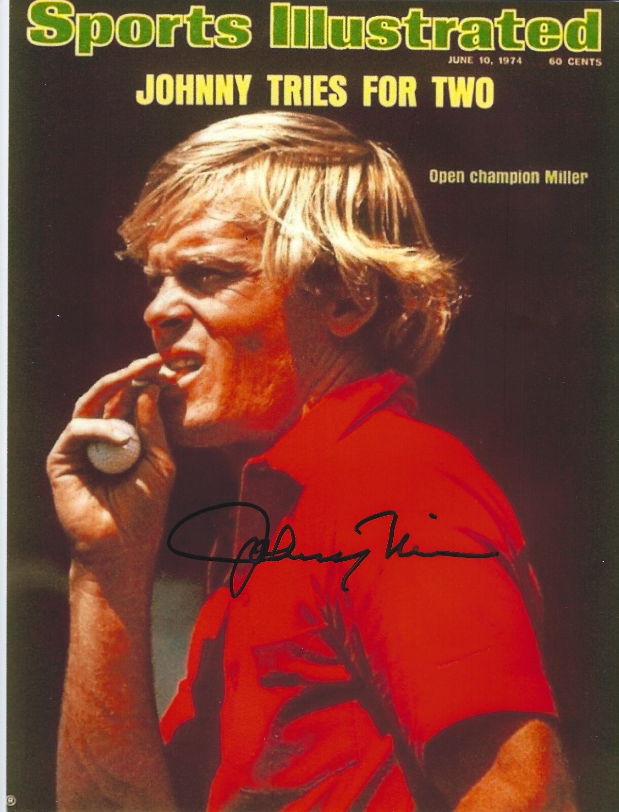 JOHNNY MILLER Signed 8.5 x 11 Photo PGA Golf Tour FREE SHIPPING ...