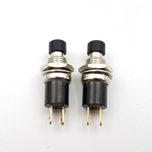 2Pcs Black PB05A ON-OFF 2Pin Self-Locking SPST 7mm Mini Push Button Switch | eBay