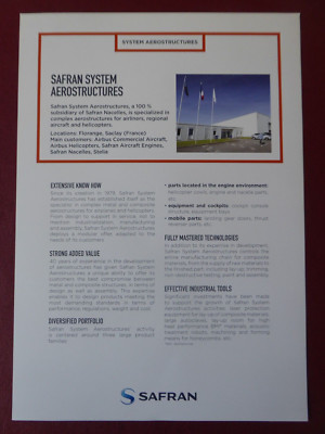 DOCUMENT SAFRAN SYSTEM AEROSTRUCTURES NACELLE | eBay