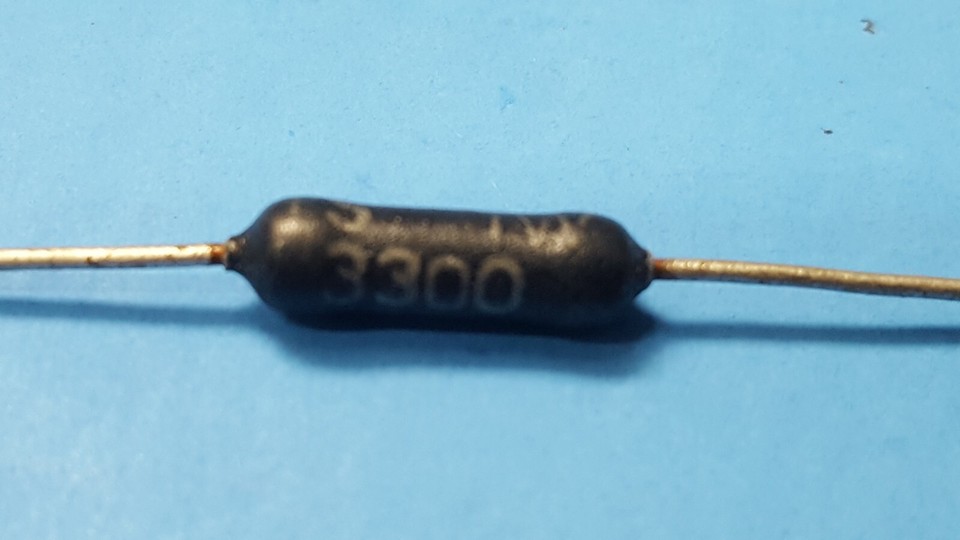 (4 PCs) Precision Power Resistor, TS1 , TEPRO , 3300 OHM , 3% , 1W, 3 ...