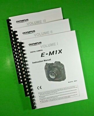 Owners Manual for Olympus E-M1X Camera 683 Pages W/Clear Covers! | eBay