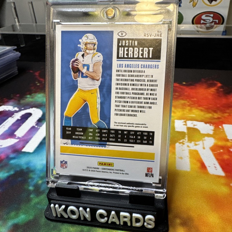 2020 Panini Contenders Justin Herbert Rookie Ticket Auto Patch | eBay