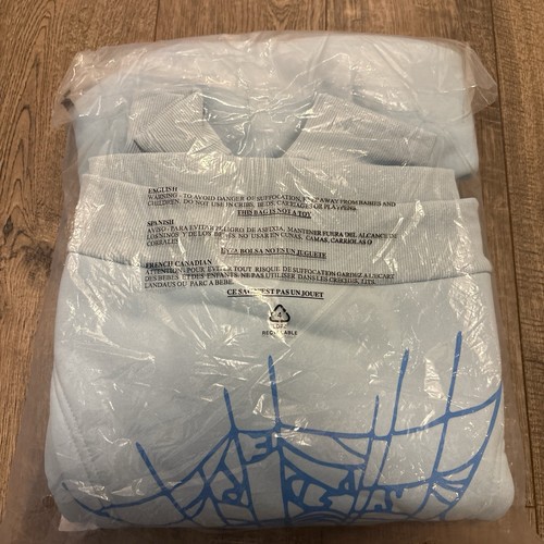 Sp5der Hoodie - Light Blue- Size Medium | eBay
