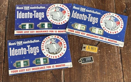 3 Set DAV Disabled American Veterans Idento-Tags in FOLDERS + 2-1956-59 ...