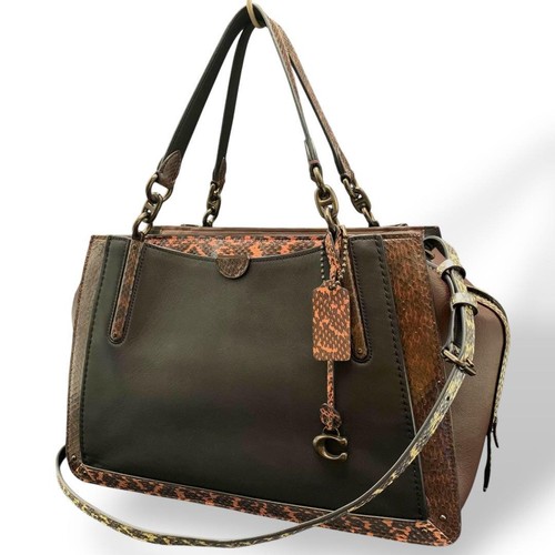 Rare US Specification COACH Dreamer 36 Python Leather 2way Gift Present ...