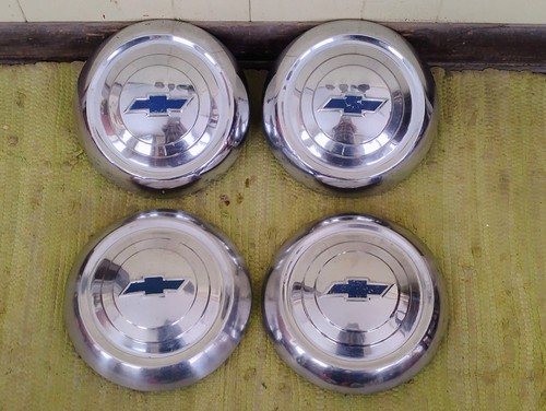 51 52 Chevrolet Dog Dish Hubcaps Set of 4 Chevy 1951 1952 Hub Caps | eBay
