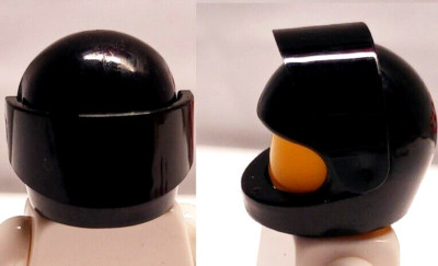 LEGO Black Helmet Solid Color One Visor Not See Thru Great for Villain ...