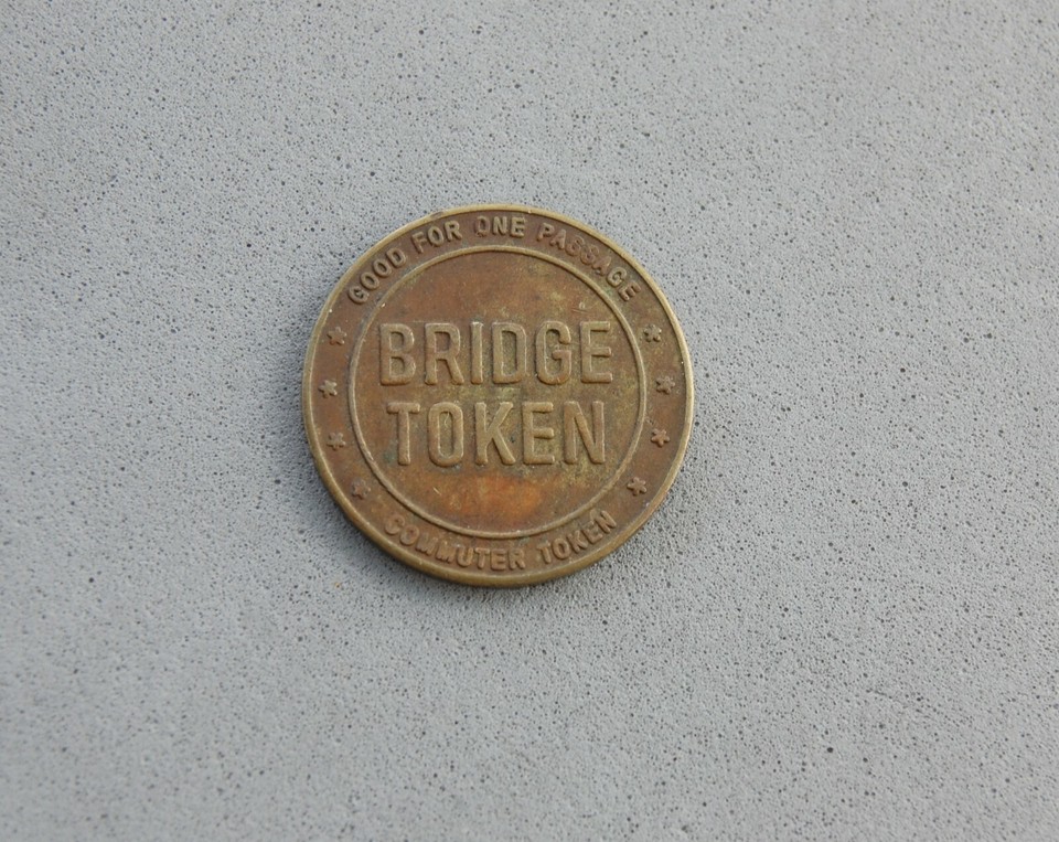 New Jersey Pennsylvania Delaware River Joint Toll Bridge Token Est 1934 ...
