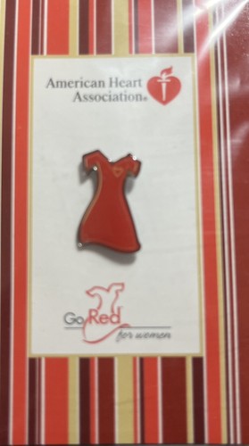 Go Red For Women Dress Pin Health Card American Heart Association AHA ...
