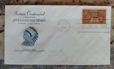 CIVILIZED INDIAN TRIBES CHEROKEE CHOCTAW CHEROKEE C.W. GEORGE CACHET ...