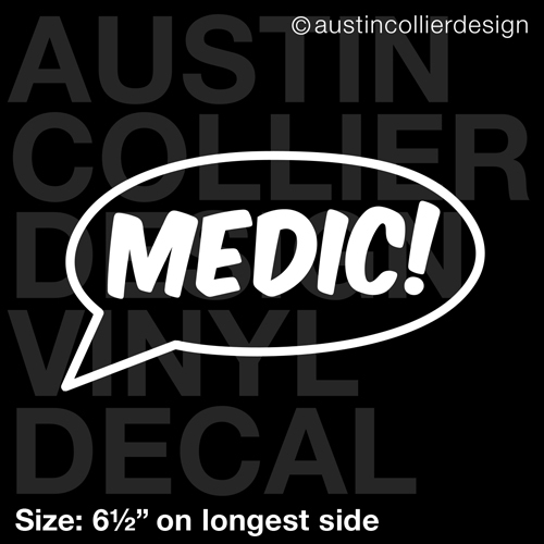 6.5" MEDIC! vinyl decal car window laptop sticker - tf2 pc gamer | eBay