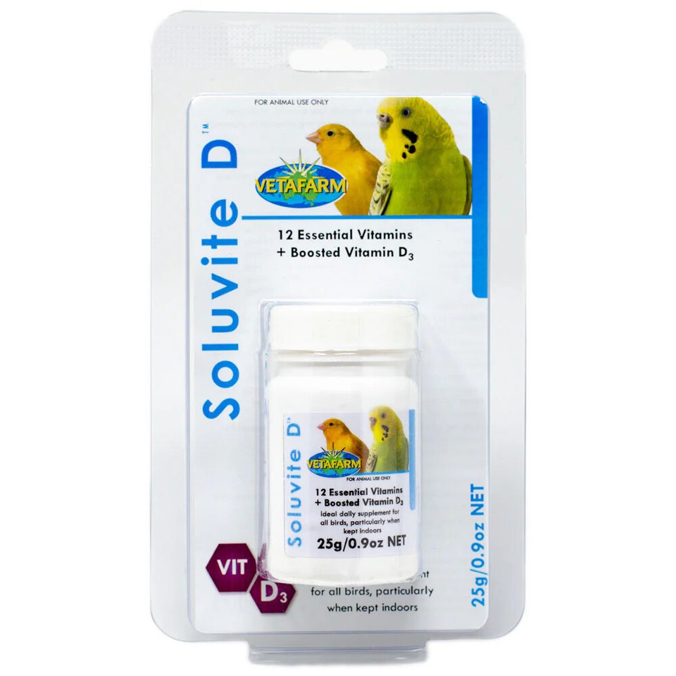 Vetafarm Soluvite D Multivitamin Powder with Vitamin D3 for Birds 25g ...