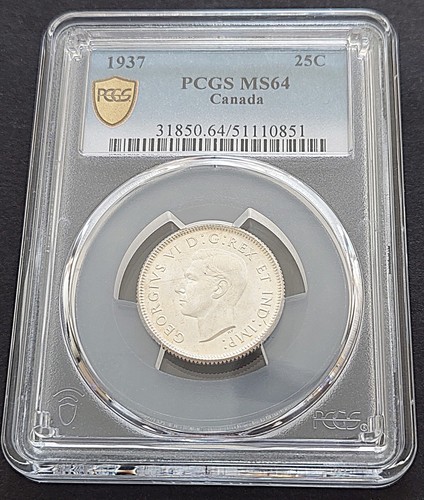 1937 Canada 25 Cents, PCGS MS 64, nice silver coin # 1961, 63-14 | eBay