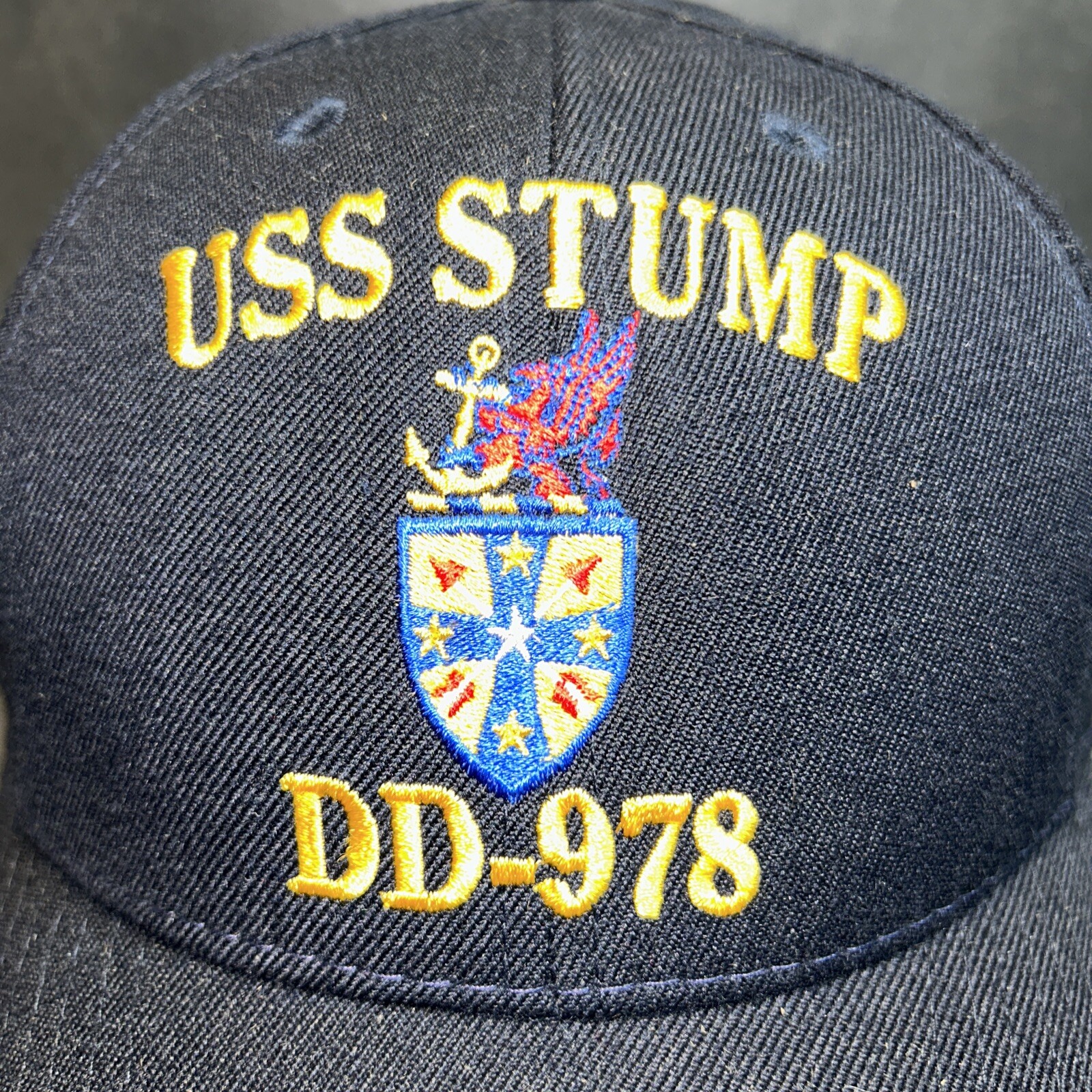USS Stump DD-978 Embroidered Ball Cap Sprucan Destroyer Crest Navy ...