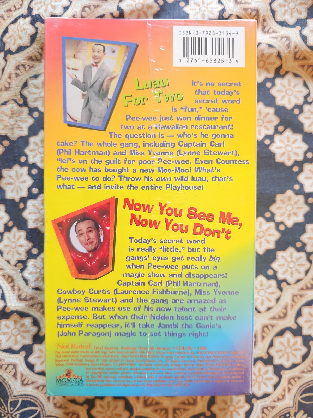 NOS Sealed PEE-WEE'S PLAYHOUSE VHS TAPE Volume 6 SATURDAY MORNING TV 2 ...