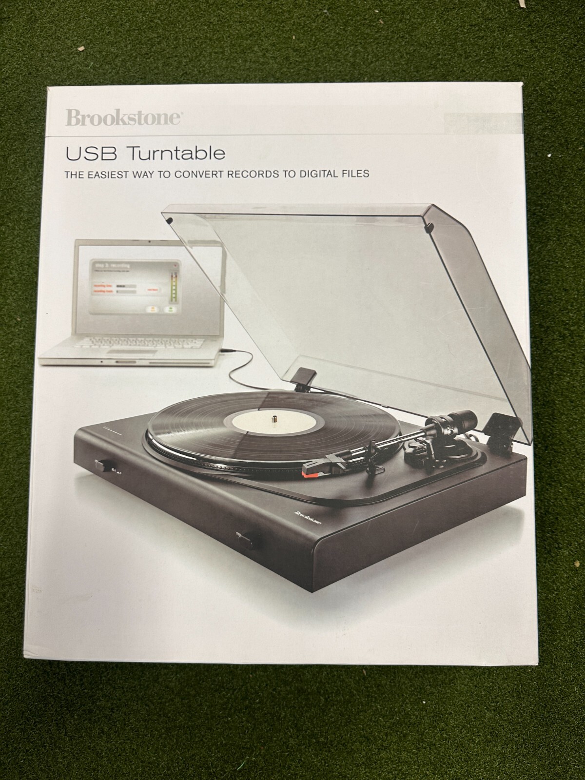 Brookstone iConvert USB Turntable Vinyl Records to Computer Digital for ...
