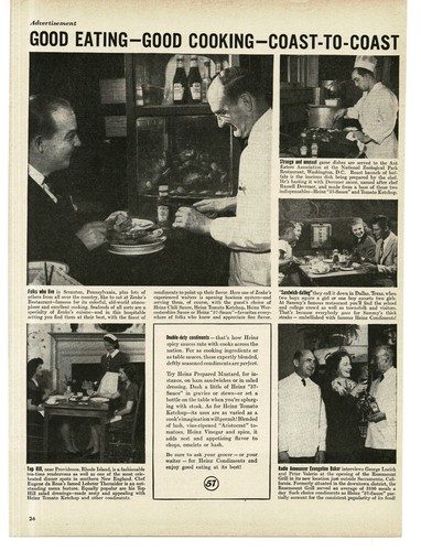 1946 Heinz 57 Zenke's Restaurant Scranton Pennsylvania Vintage Print Ad ...