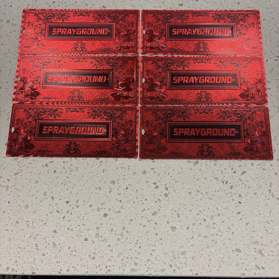 6 Sprayground Red Tags | eBay