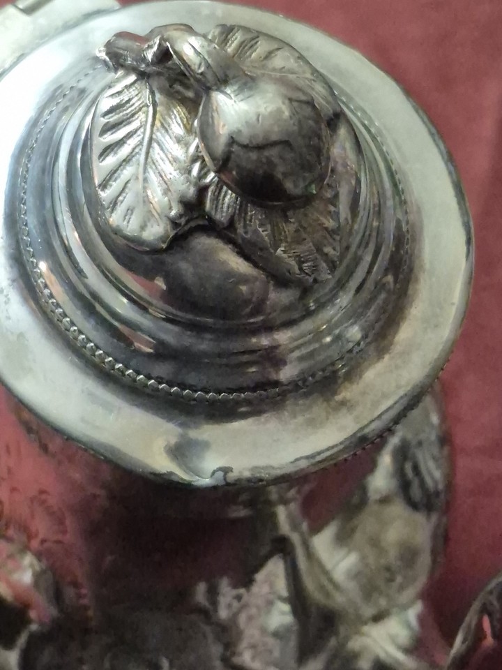 Metal Extra Blanc French Silver Plate Ornate Repousse Tea Pot | eBay