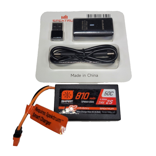 Losi Mini B 2s Lipo Spektrum G2 Battery 810 Mah & USB Charger IC2 50C ...