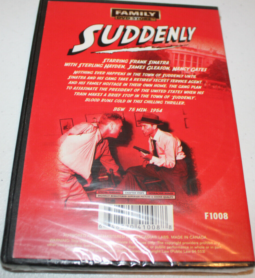 Suddenly (Brand New DVD 1954) Frank Sinatra, Sterling Hayden, James ...