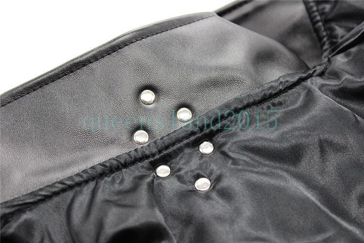 US Asylum Straight Jacket Costume Female PU Leather Body Harness ...