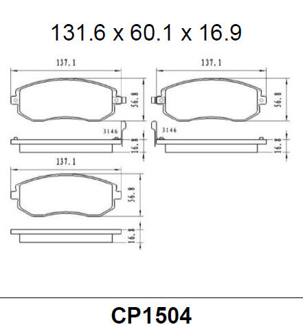 Premier Ceramic Brake Pads To Suit Bendix DB1504 DB1504 | eBay