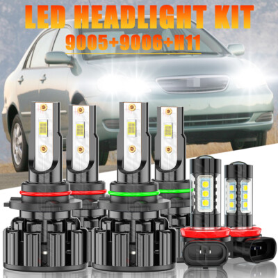 For Toyota Matrix 2009-2014 LED Headlight High-Low Beam Fog Light Combo ...