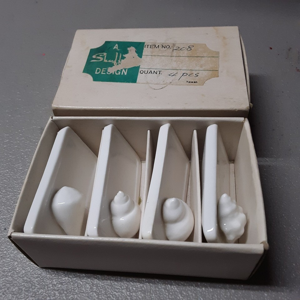 Shafford Vintage Bone China Name Place Card Holders Shell Design 4 ...