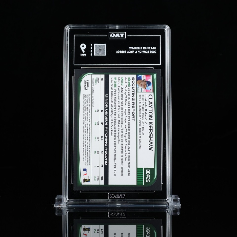 2008 Bowman Draft #BDP26 Clayton Kershaw RC TAG 9 | eBay