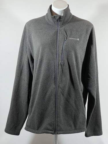 Merrell Jacket Mens Extra Large Charcoal Long Sleeve Full Zip Fleece | eBay