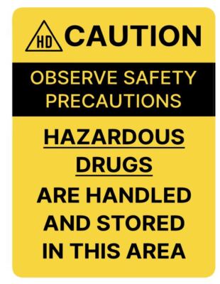 Caution Hazardous Drugs Safety Sign Sticker Decal Label D7303 | eBay