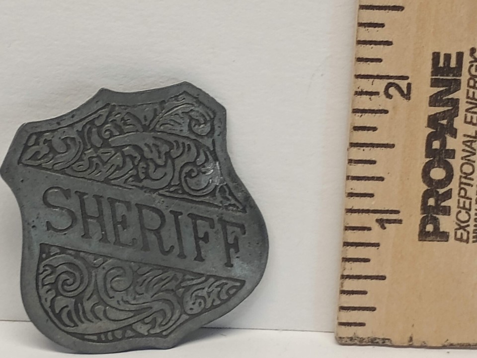 SHERIFF SHIELD METAL BADGE DIAGONAL REPLICA OLD WEST LAWMAN | eBay