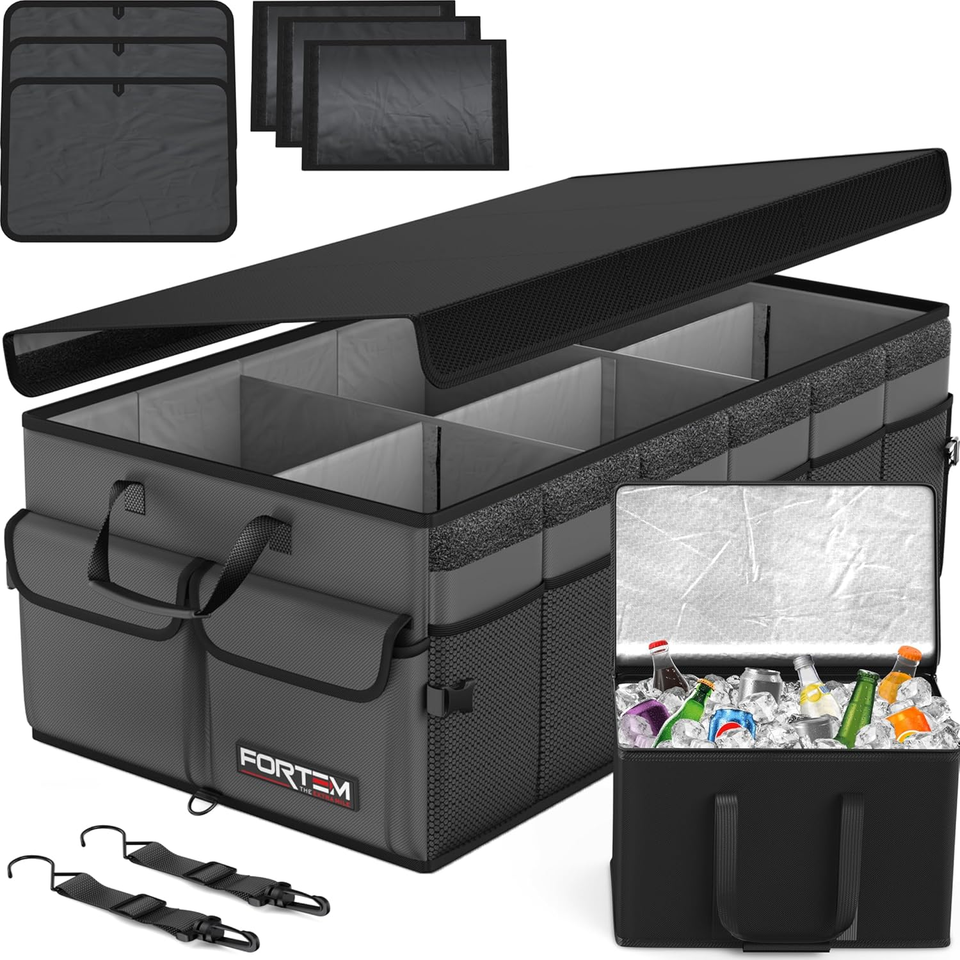 Car Boot Organiser, Car Storage Organiser, Car Accessories, Collapsible ...