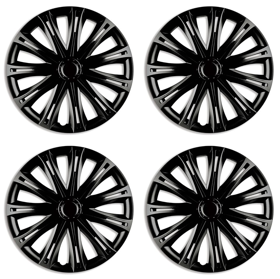 17" Black Wheel Trims Hub Cap Covers Versaco Spark | eBay UK