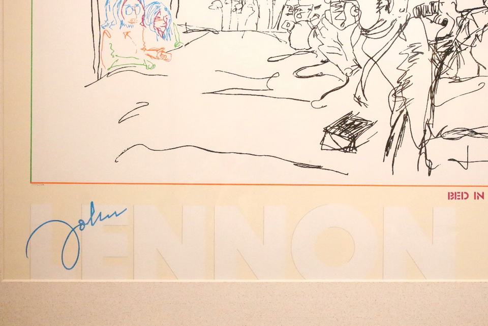 John Lennon Yoko Ono “Bed In For Peace” Limited Lithograph Poster 2666/ ...