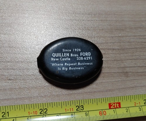 Vintage Quillen Bros Ford New Castle Advertising Squeeze Coin Wallet | eBay