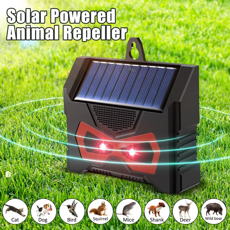 Ultrasonic Sound Pest Repellent Control Solar Wild Animal Repeller Rat ...