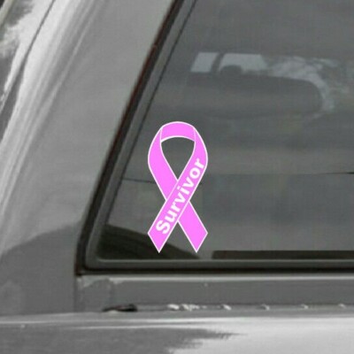 Breast Cancer SURVIVOR Ribbon Car Vinyl Decal Sticker PINK/WHITE | eBay